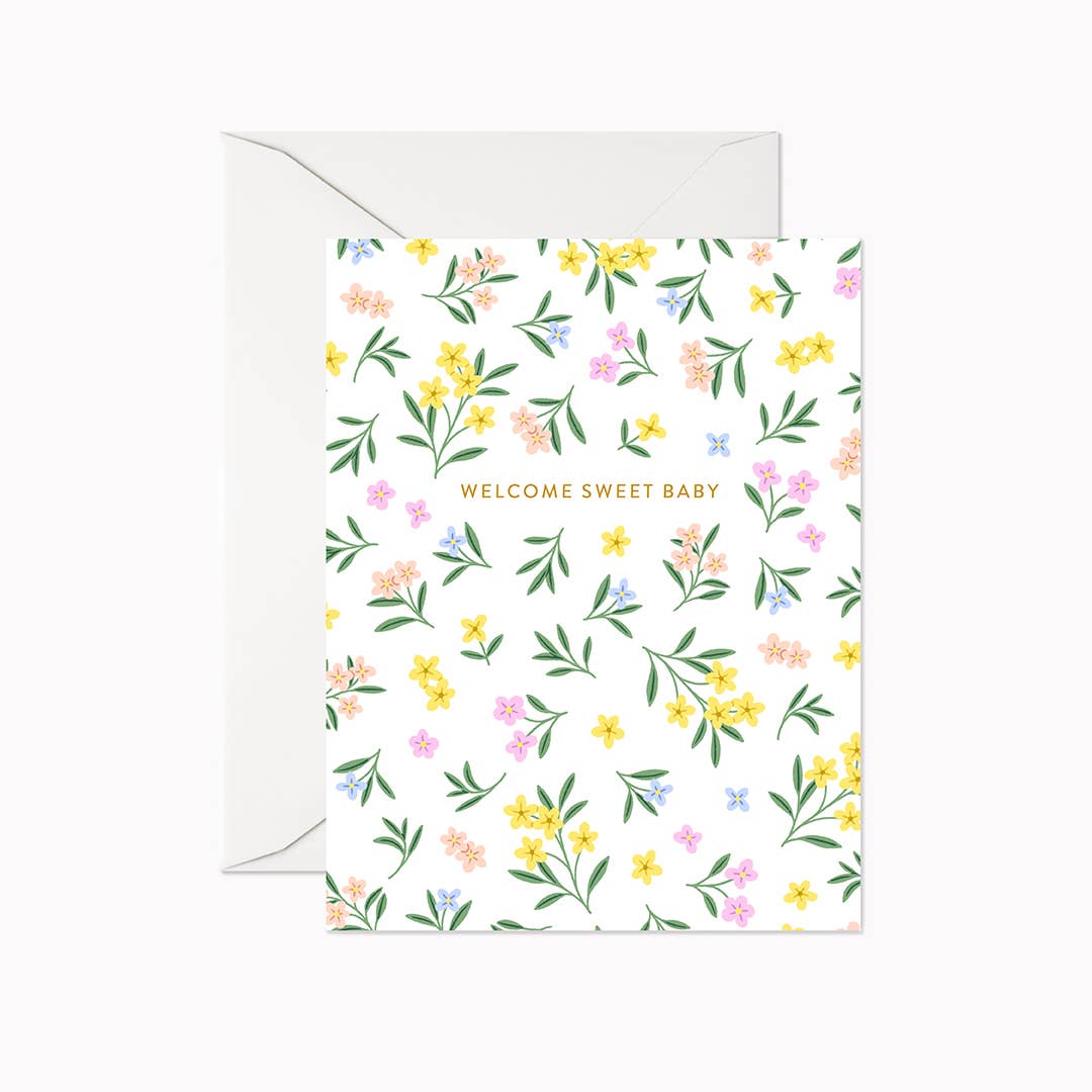 Welcome Sweet Baby Note Card | Good Omen