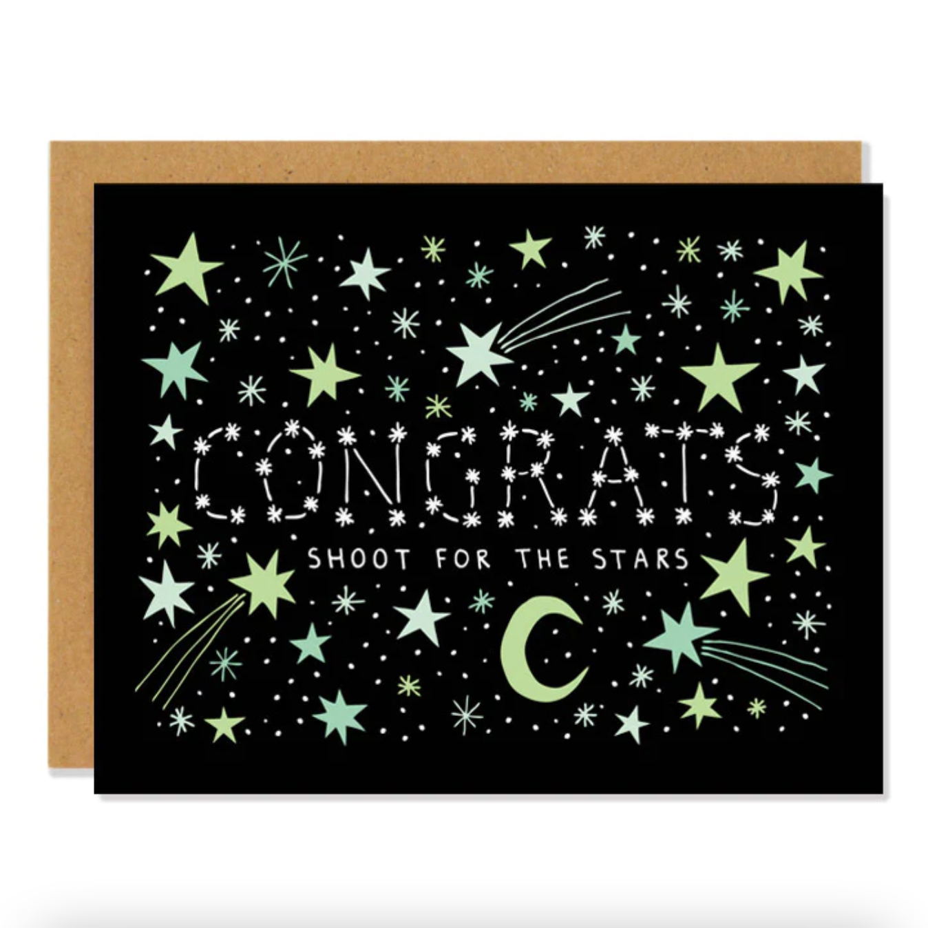 Congrats Shoot For The Stars Note Card | Good Omen